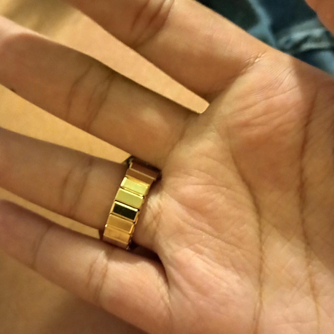 Fully functional watch ring gold color Statement... - Depop