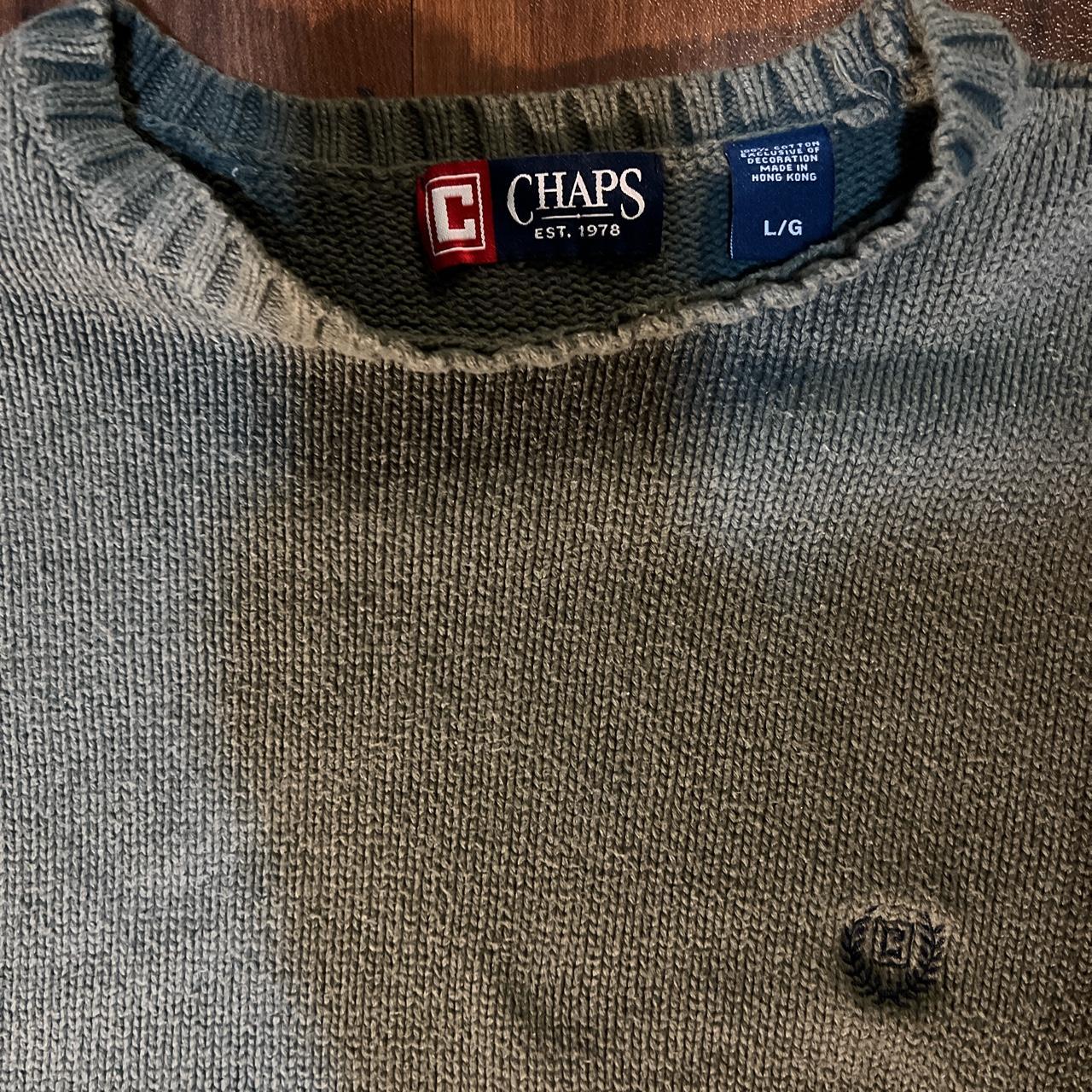 Awesome knitted Chaps Sweater. Earthy neutral tone... - Depop