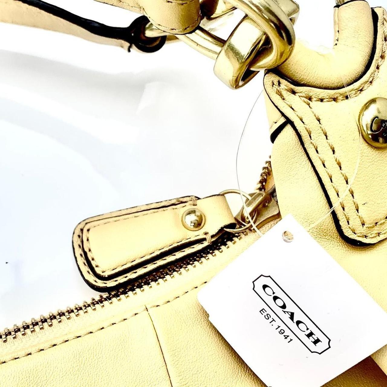 Classic Light yellow coach designer genuine leather... - Depop