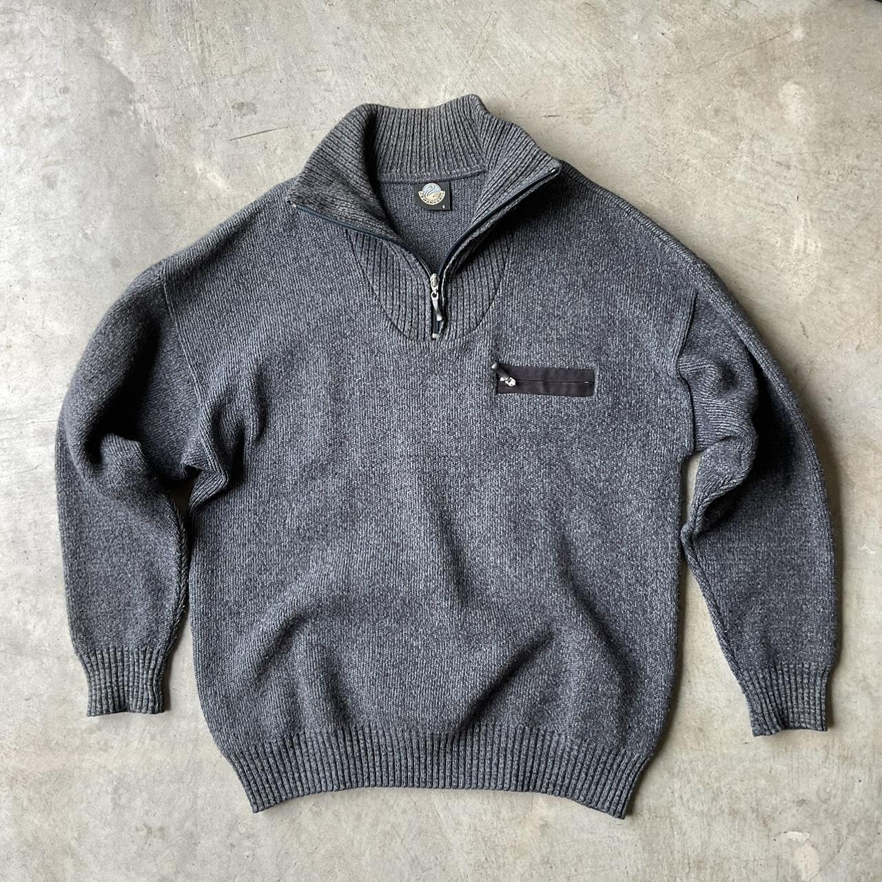 Swandri Zip Knit Sweater Ash Fits Medium - Depop