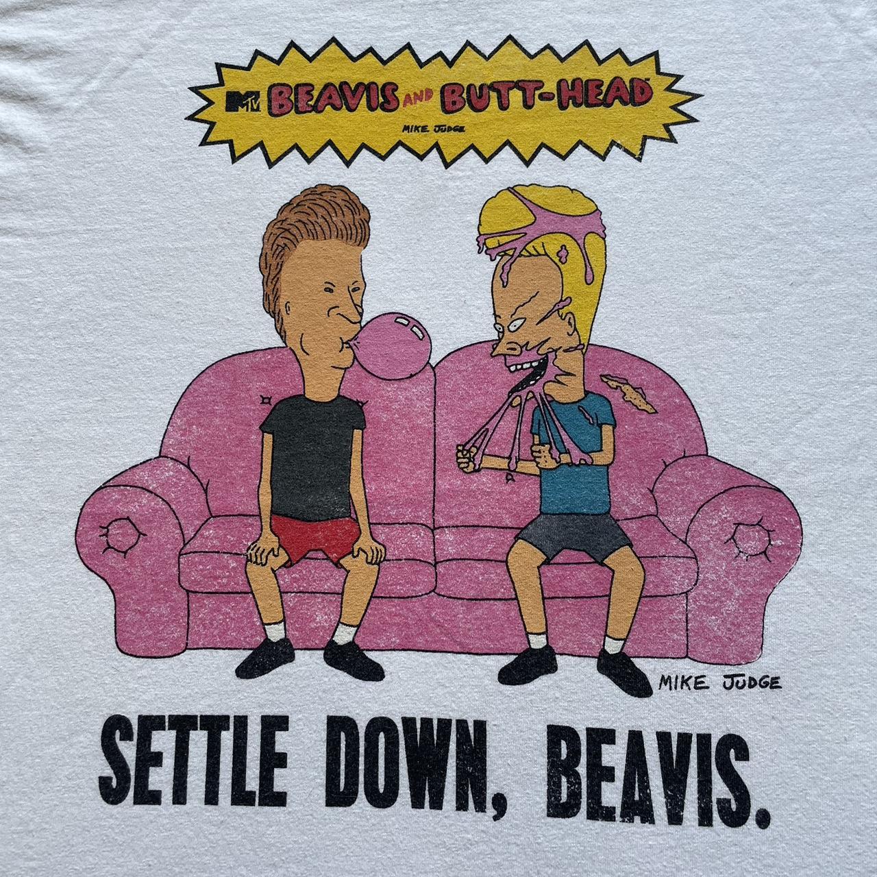 Beavis and Butthead graphic tee Both sided graphic... - Depop