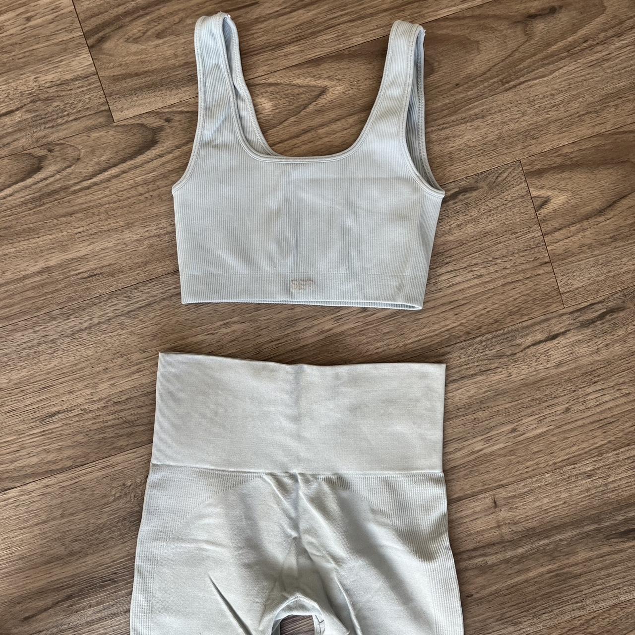 Set Active workout set (both pieces) light blue... - Depop