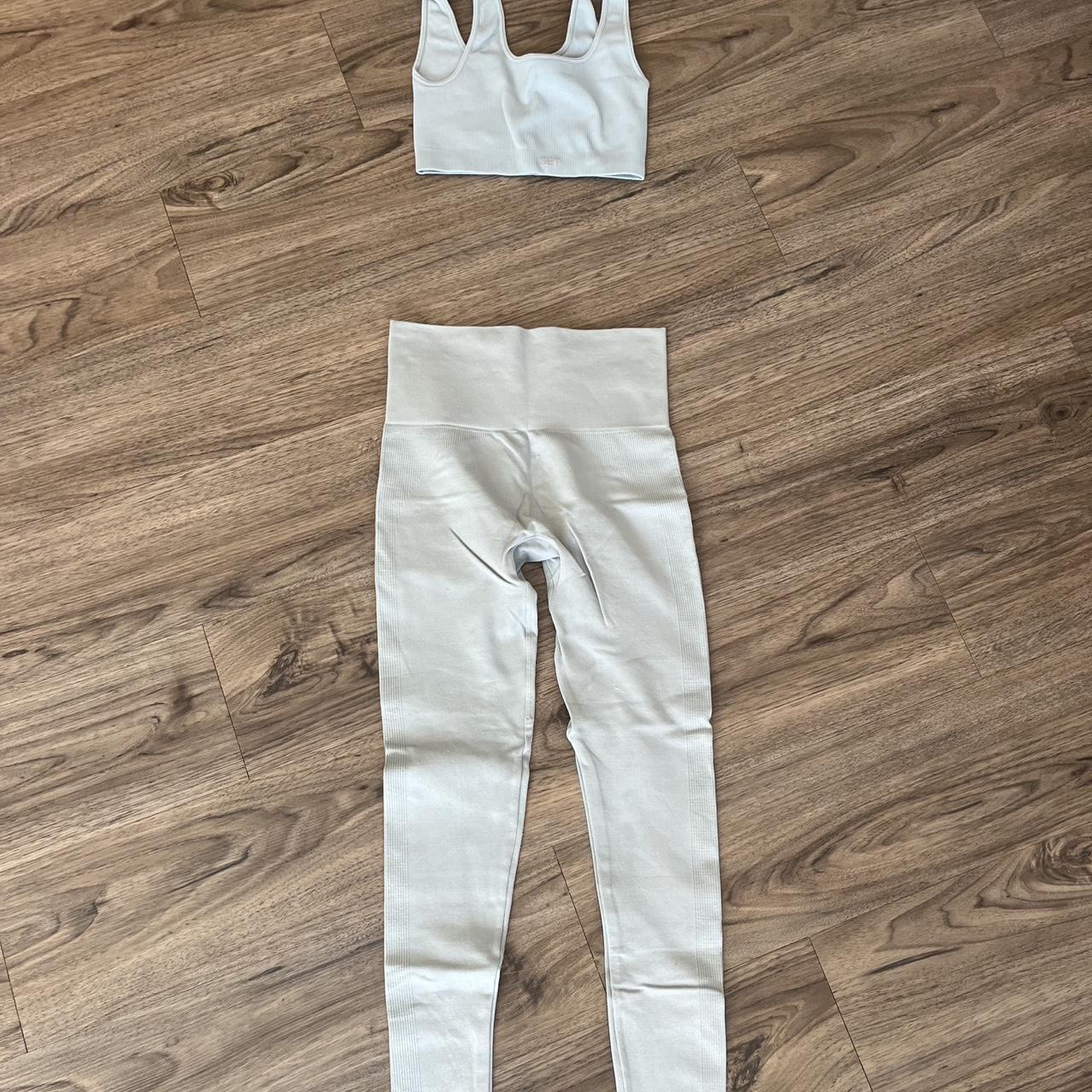 Set Active workout set (both pieces) light blue... - Depop