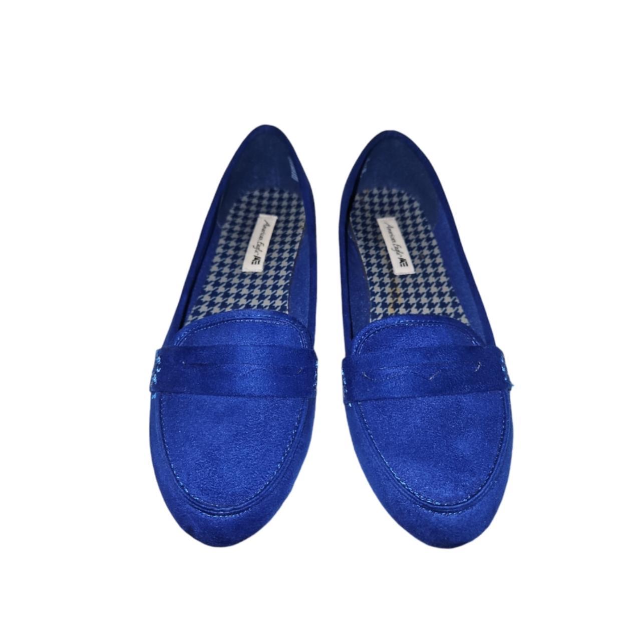 American Eagle Cobalt Blue Suede Loafer Flats... - Depop