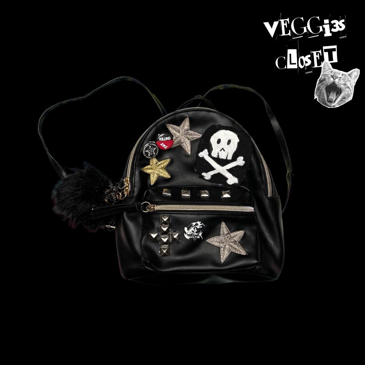 Custom skull cross mini backpack Handmade Killing... - Depop