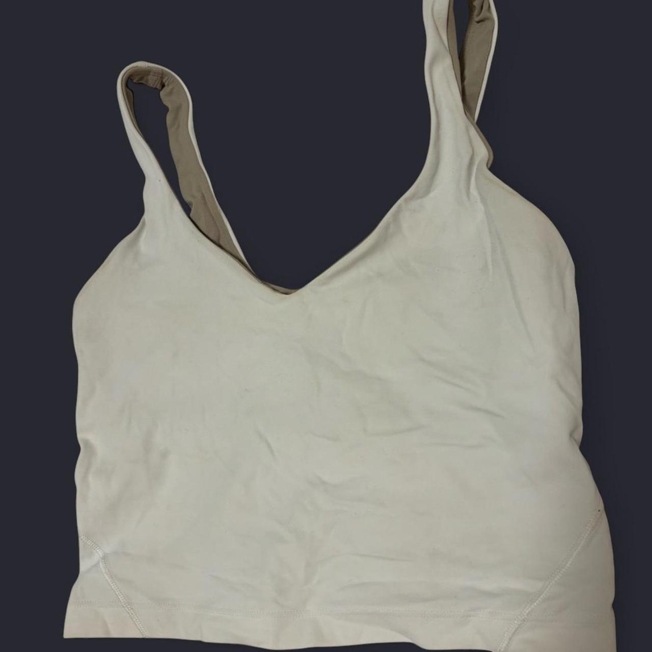 lululemon white align tank #lululemon #workout... | Depop