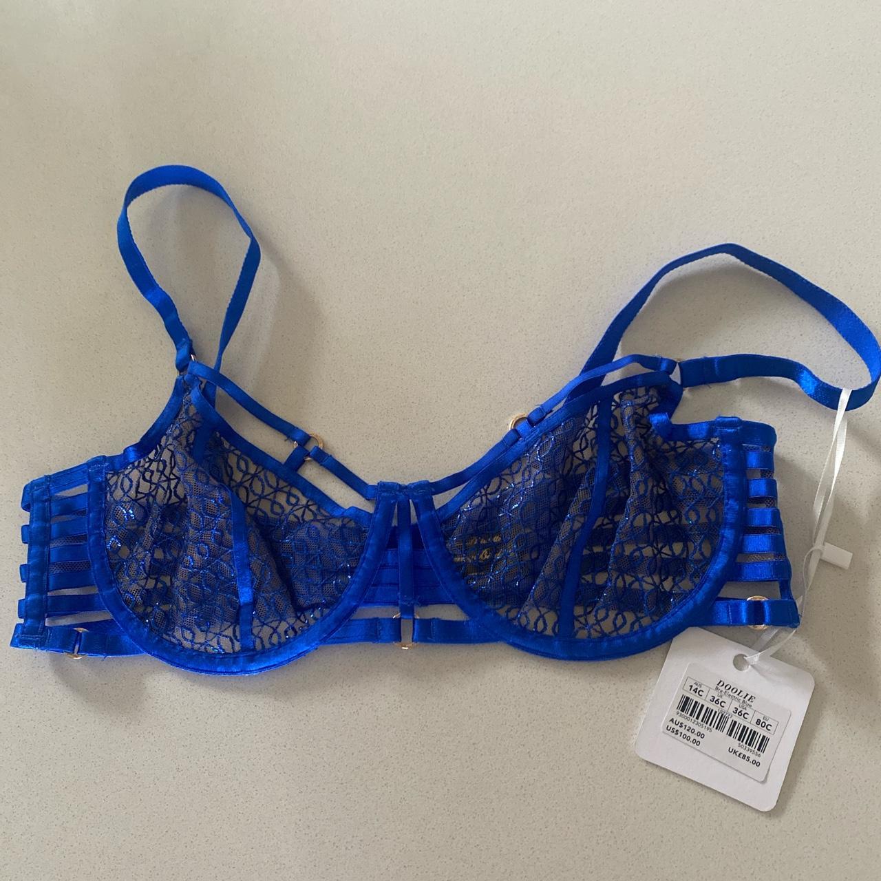 Honey Birdette Doolie bra electric blue 14C never... - Depop