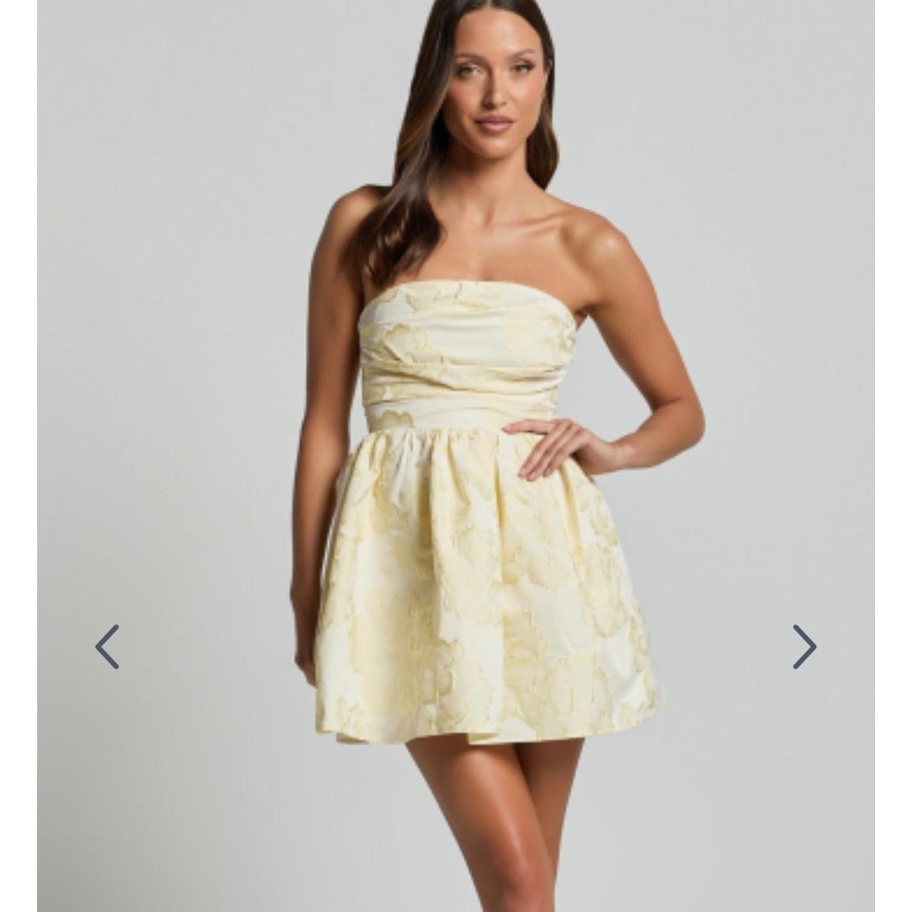 Showpo pastel yellow mini dress - Brought for $100 -... | Depop