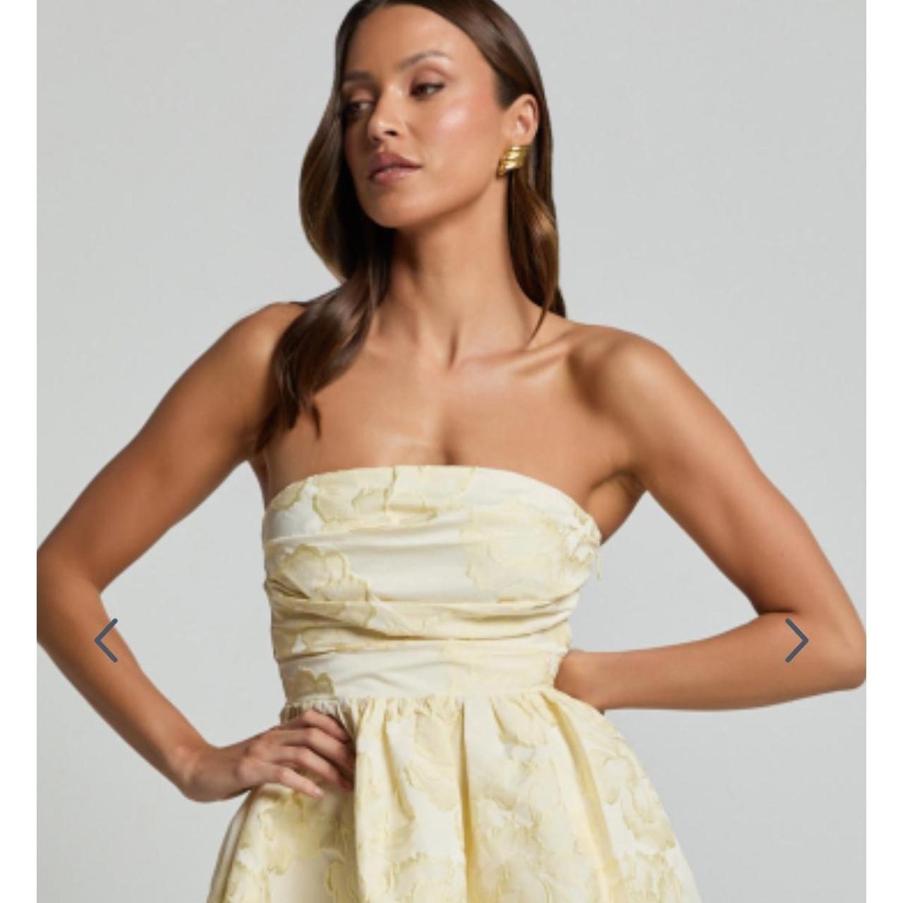 Showpo pastel yellow mini dress - Brought for $100 -... | Depop