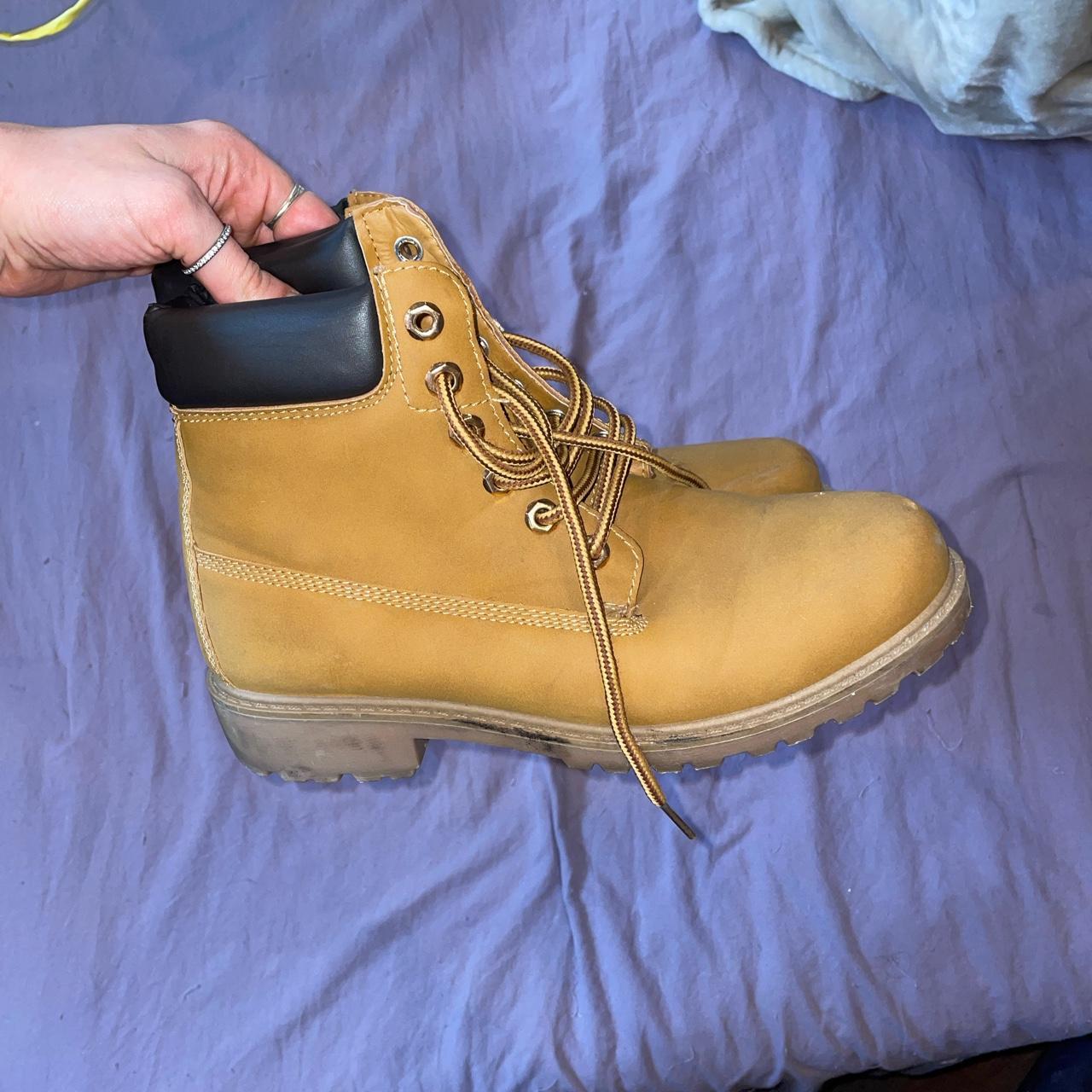 Fake timbs, little scuffing Cute for going out - Depop
