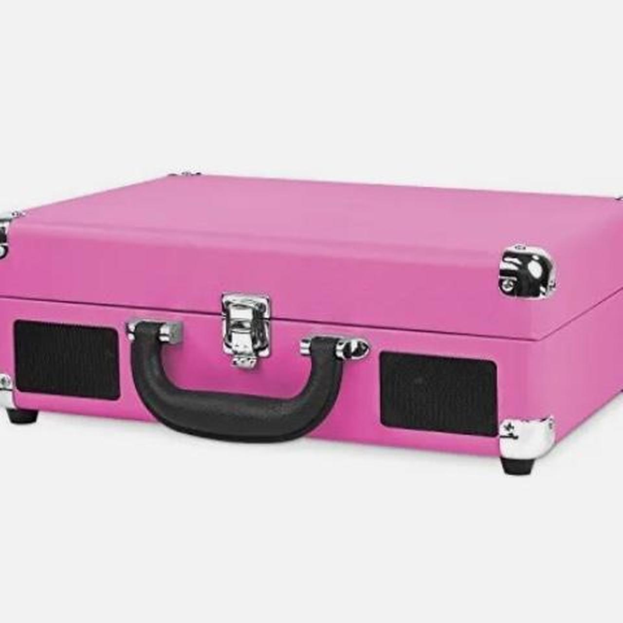 hot pink victrola record player cord included like... - Depop