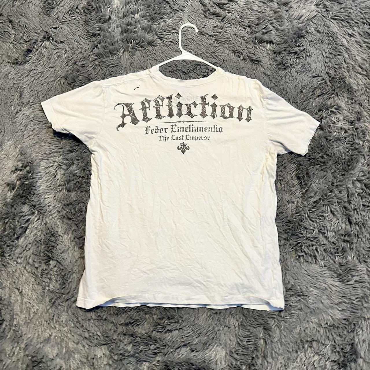 Vintage Affliction T-shirt graphic designs on front... - Depop