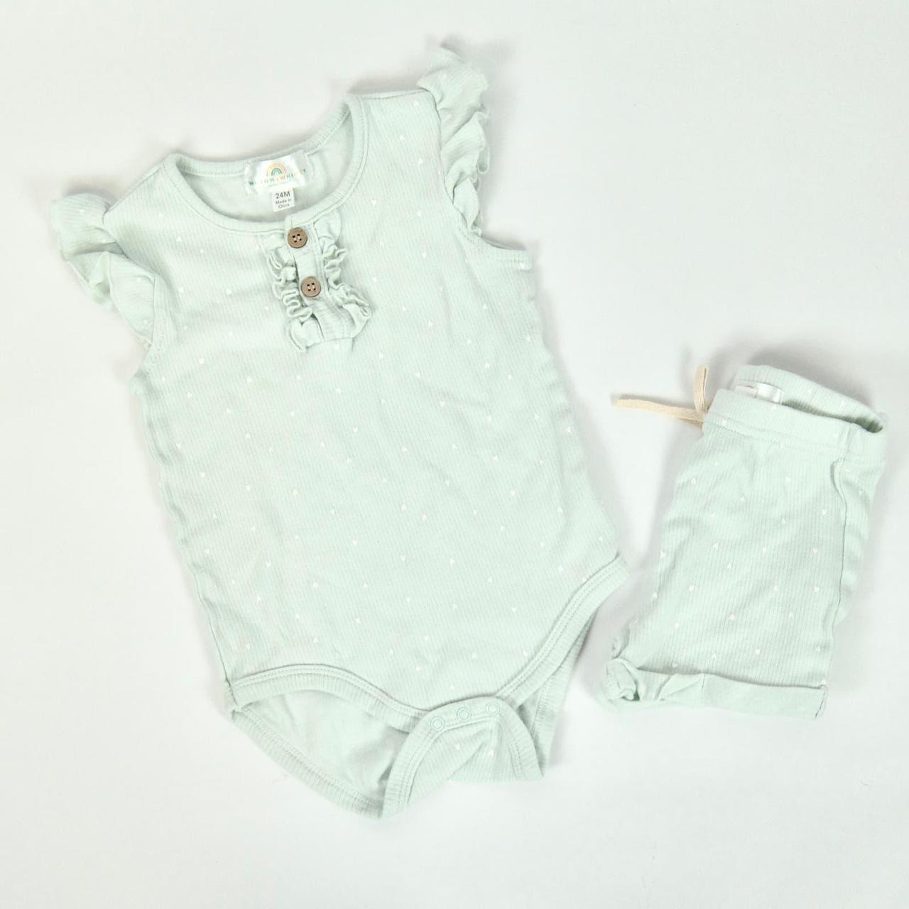 Bon Bebe Willow & Whimsy 2-Piece Set Sage Green... - Depop