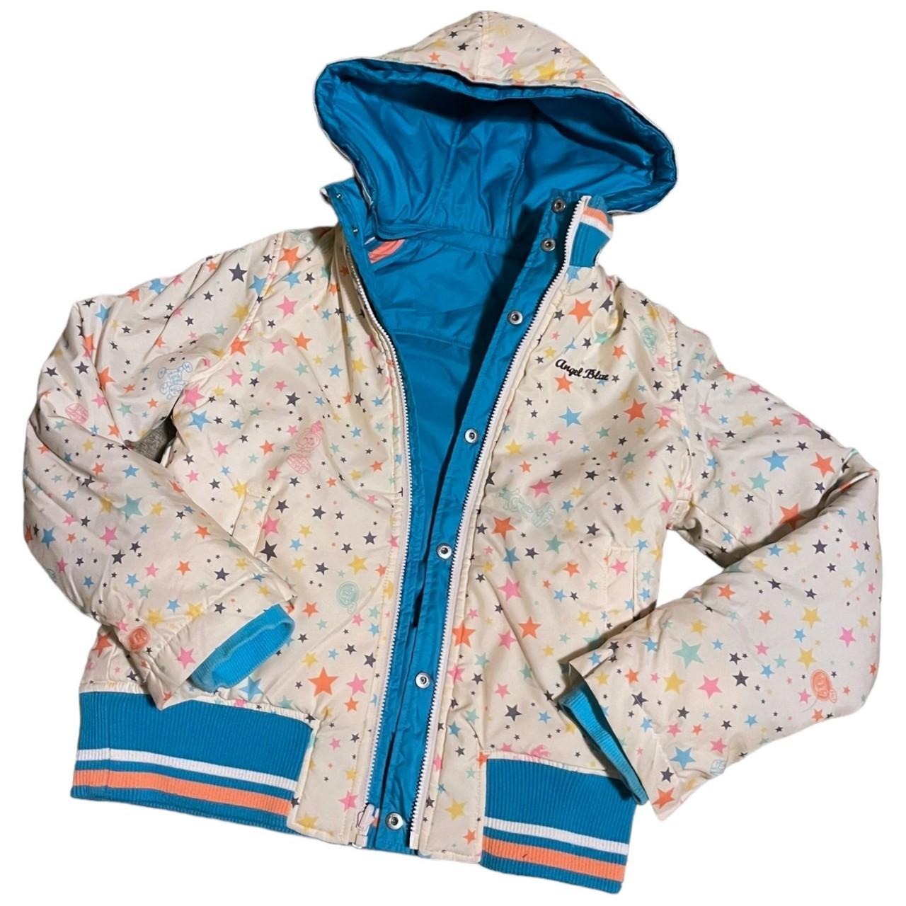 ANGEL BLUE japan reversible star print jacket 💬... - Depop
