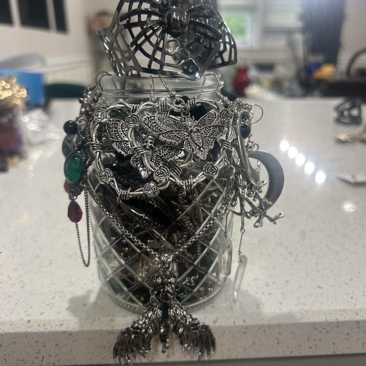 Goth mystery jewelry jar jar not included for... | Depop