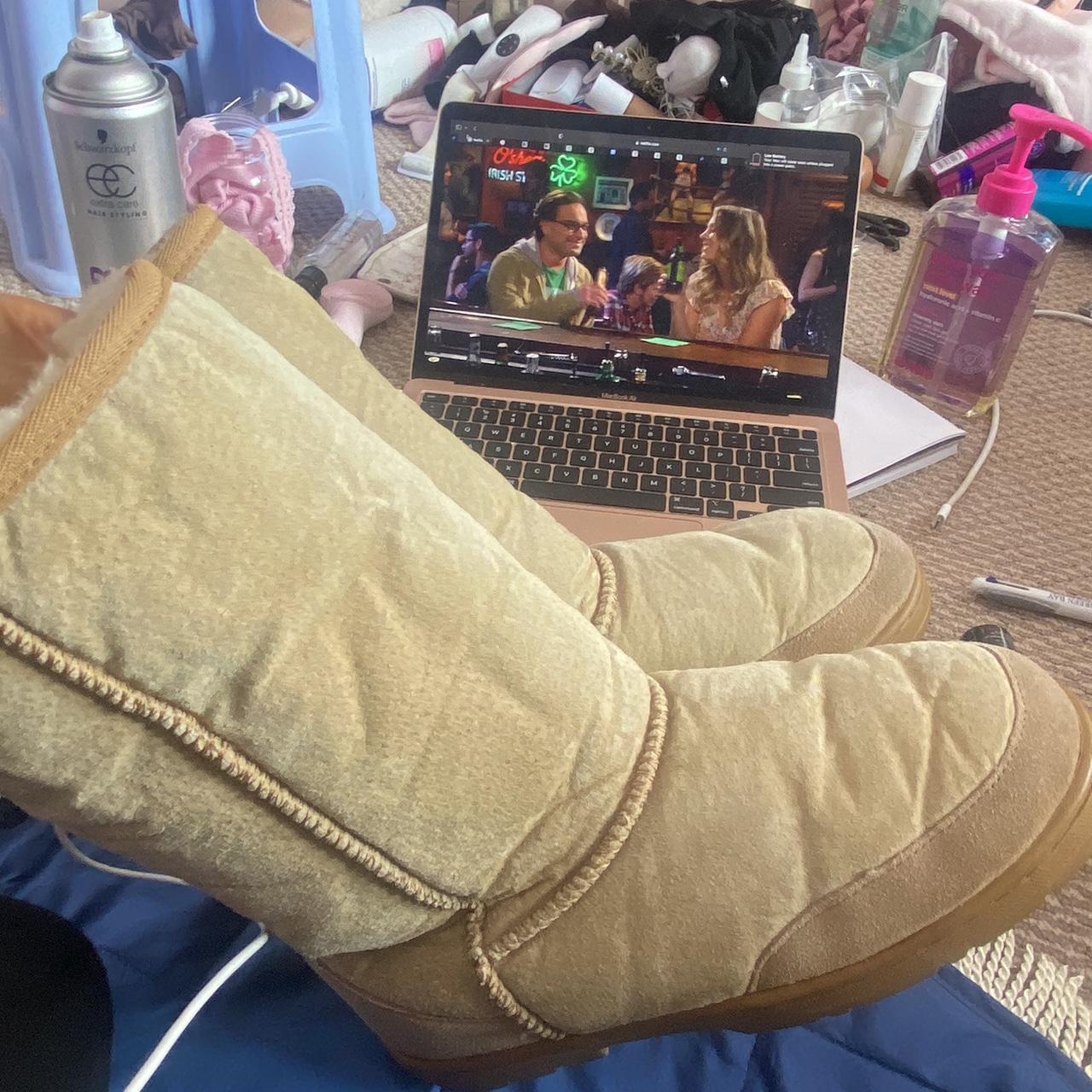 authentic sheep skin and sheep wool fluffy ugg like... - Depop