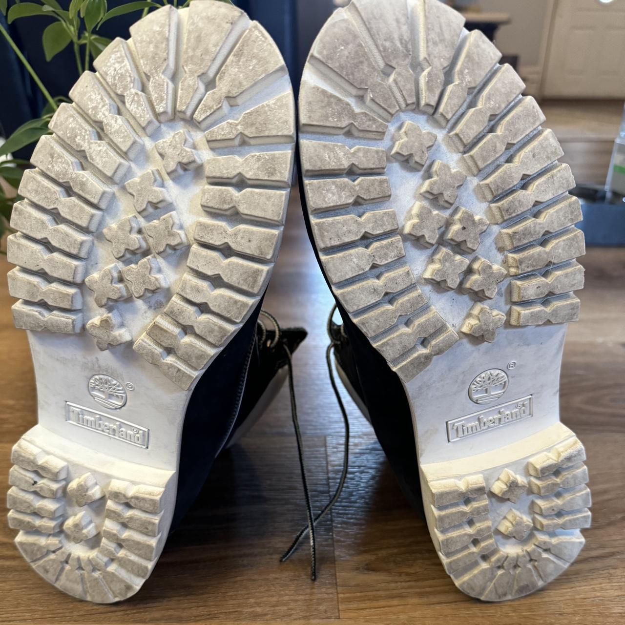 Timberlands Premium Rare Black Canvas White Sole 6”... - Depop