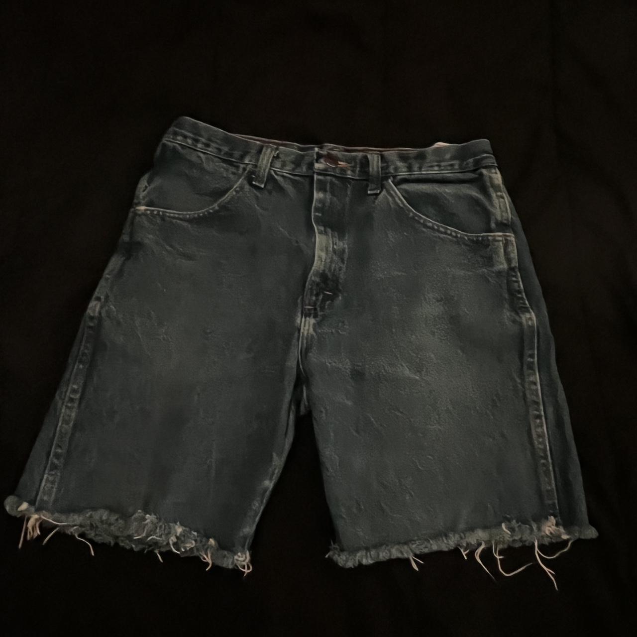blue rustler jeans made to jorts #jorts #jorts... - Depop