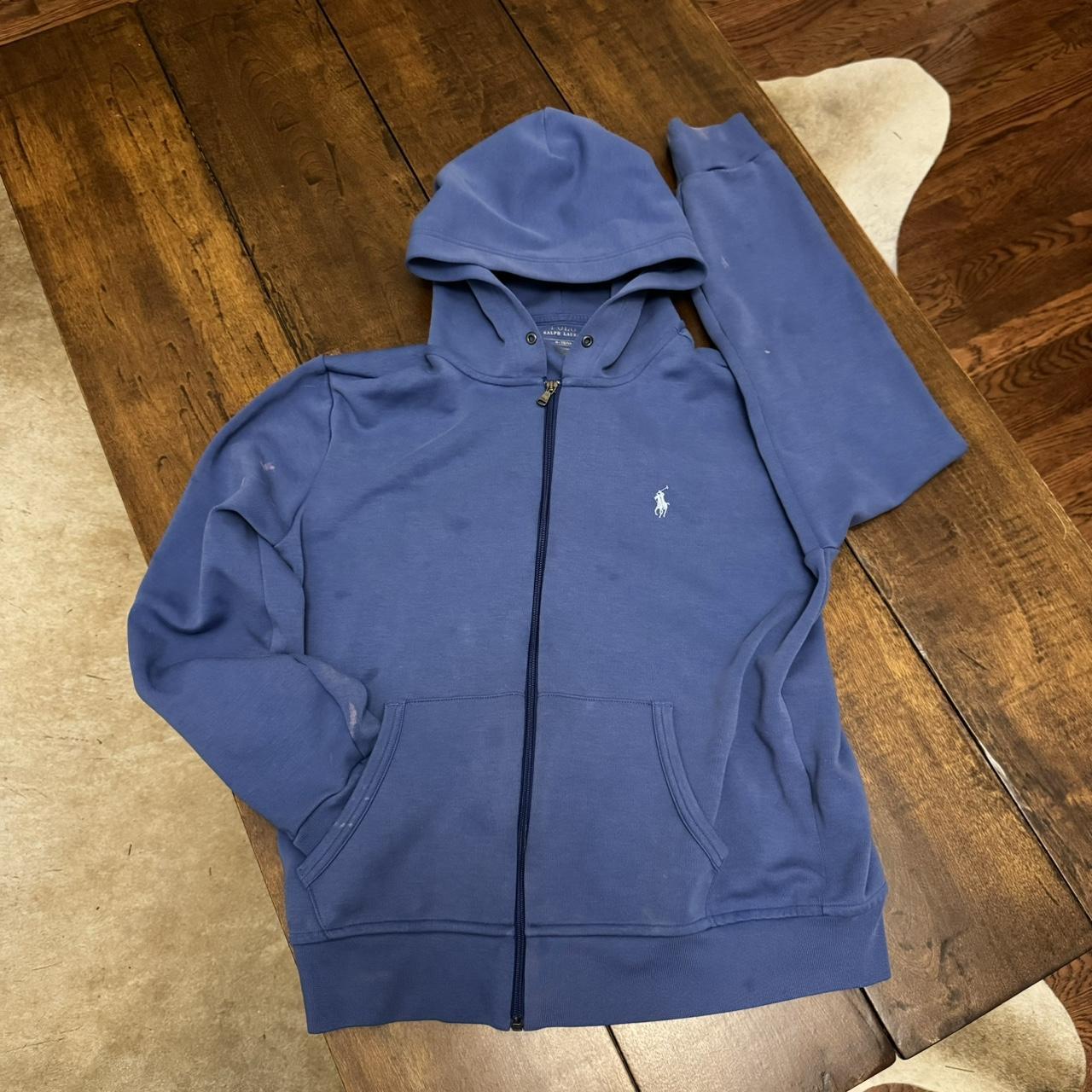 Blue Polo Ralph-Lauren Jacket Zipup 👍Fair... - Depop