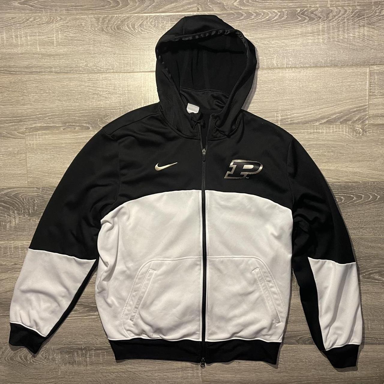 purdue nike zip up great condition, small stain on... - Depop