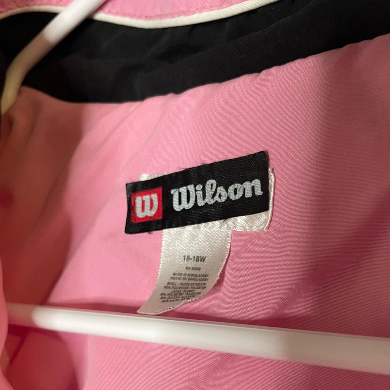 Wilson Zip Jacket Oversized Pink Women’s L - very... - Depop