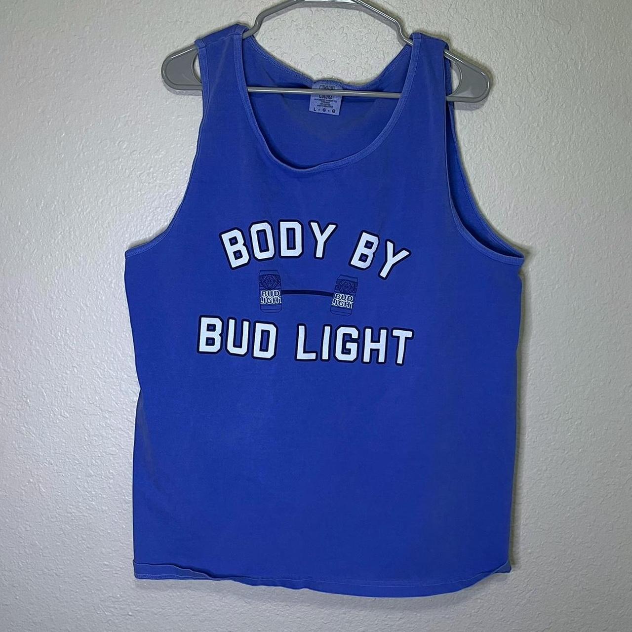 Funny Bud Light Vintage Style Tank Top Mens L - very... | Depop