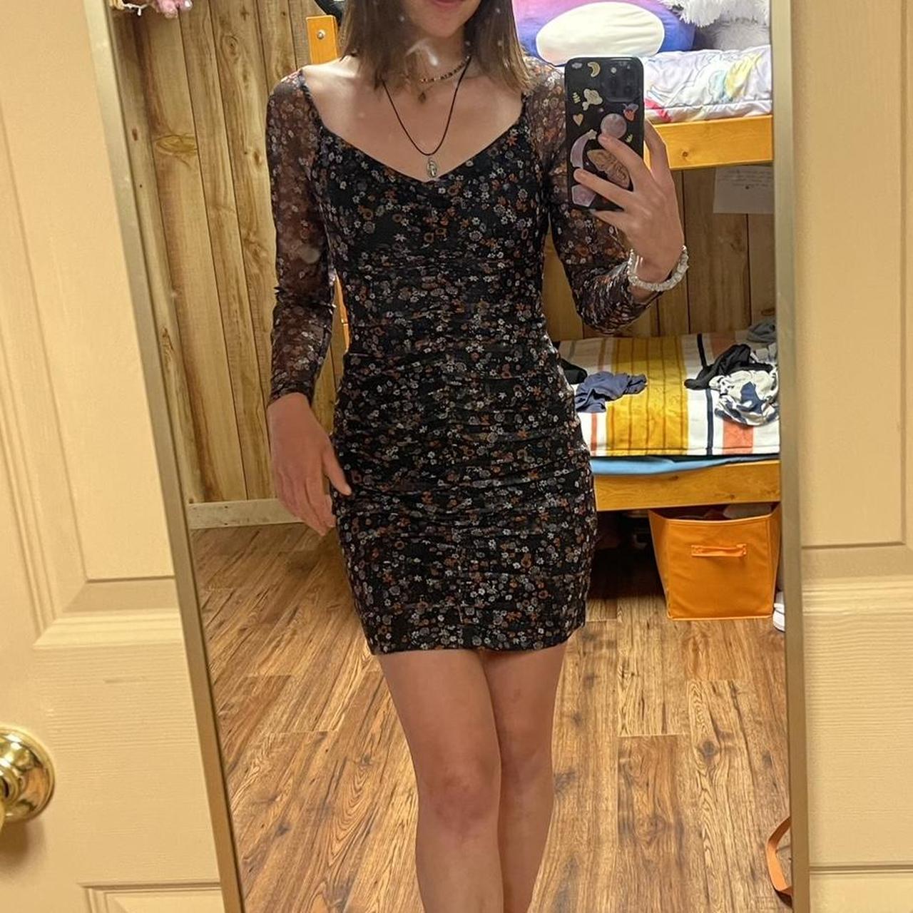 Black formal bodycon dress with... - Depop