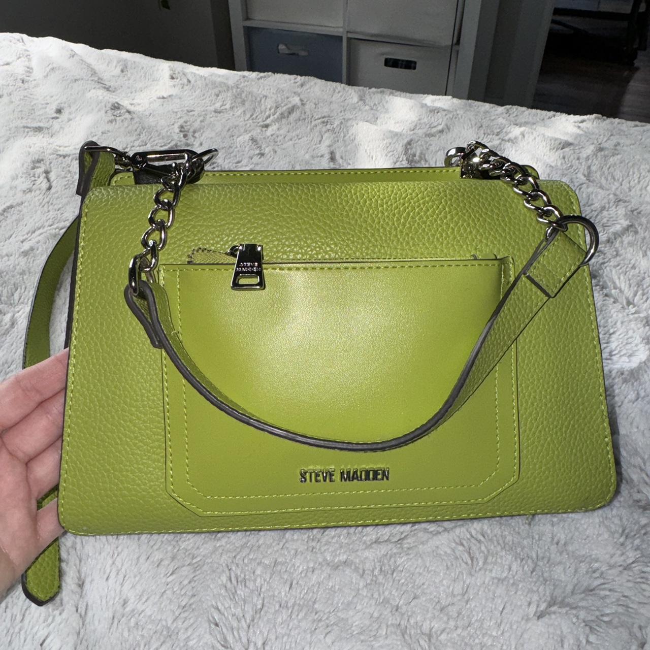 Green Steve Madden purse In perfect condition!!... - Depop