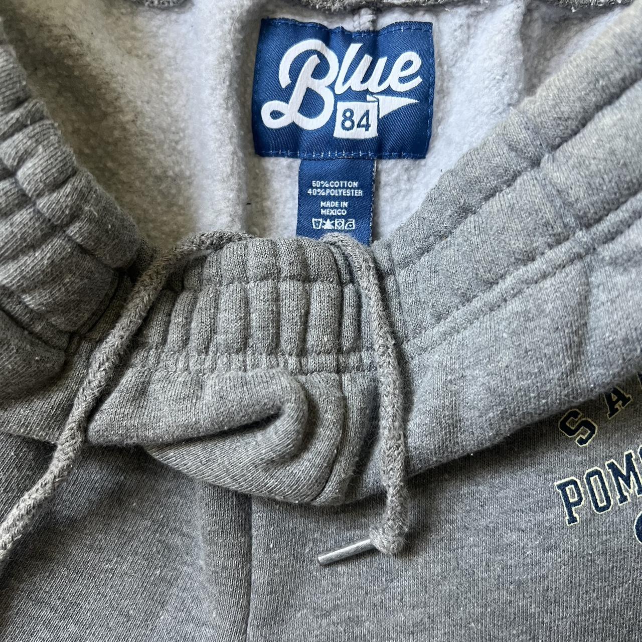 Grey Blue 84 sweatpants with drawstring waist... | Depop