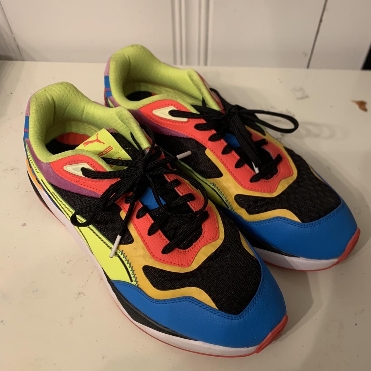Puma RS Metric Colorful Pattern Running Shoes Size... - Depop