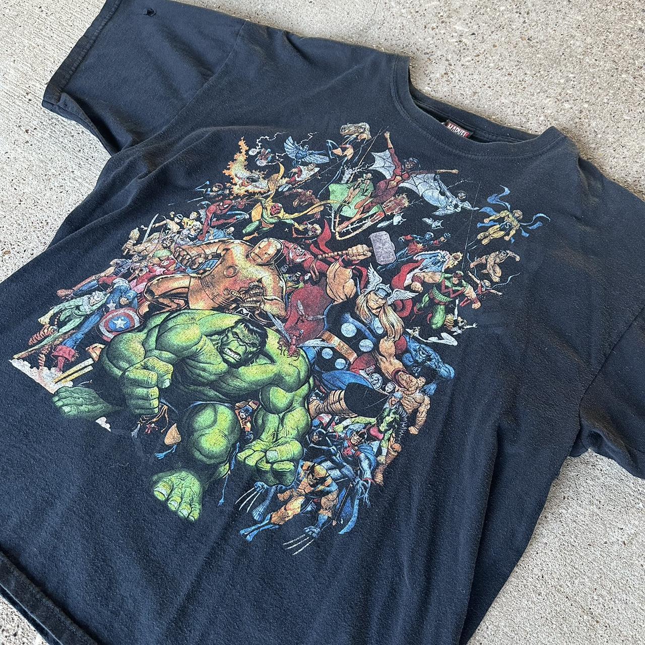 2008 Black vintage Marvel Comics t-shirt... - Depop