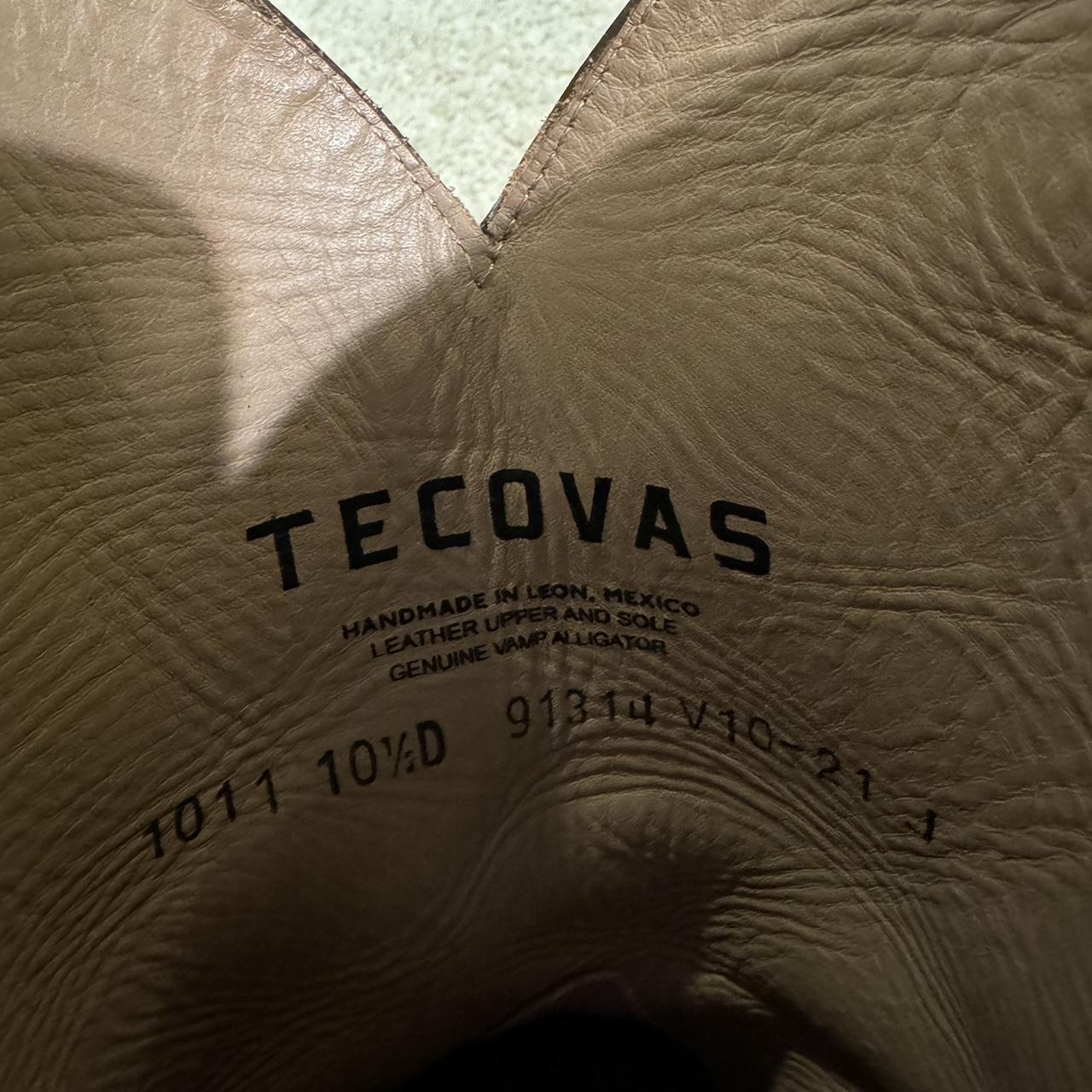 Tecovas men’s alligator belly brown leather cowboy... - Depop