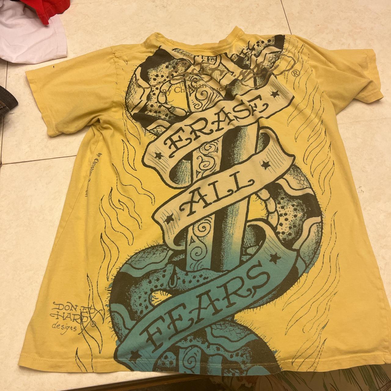 Ed hardy yellow shirt | Depop