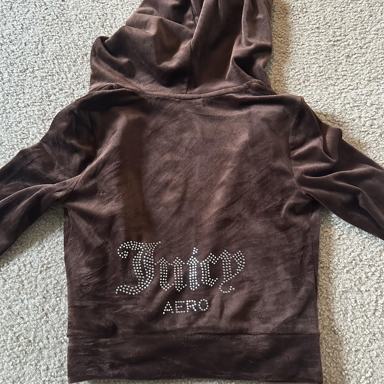 xs brown juicy couture jacket broken zipper - Depop