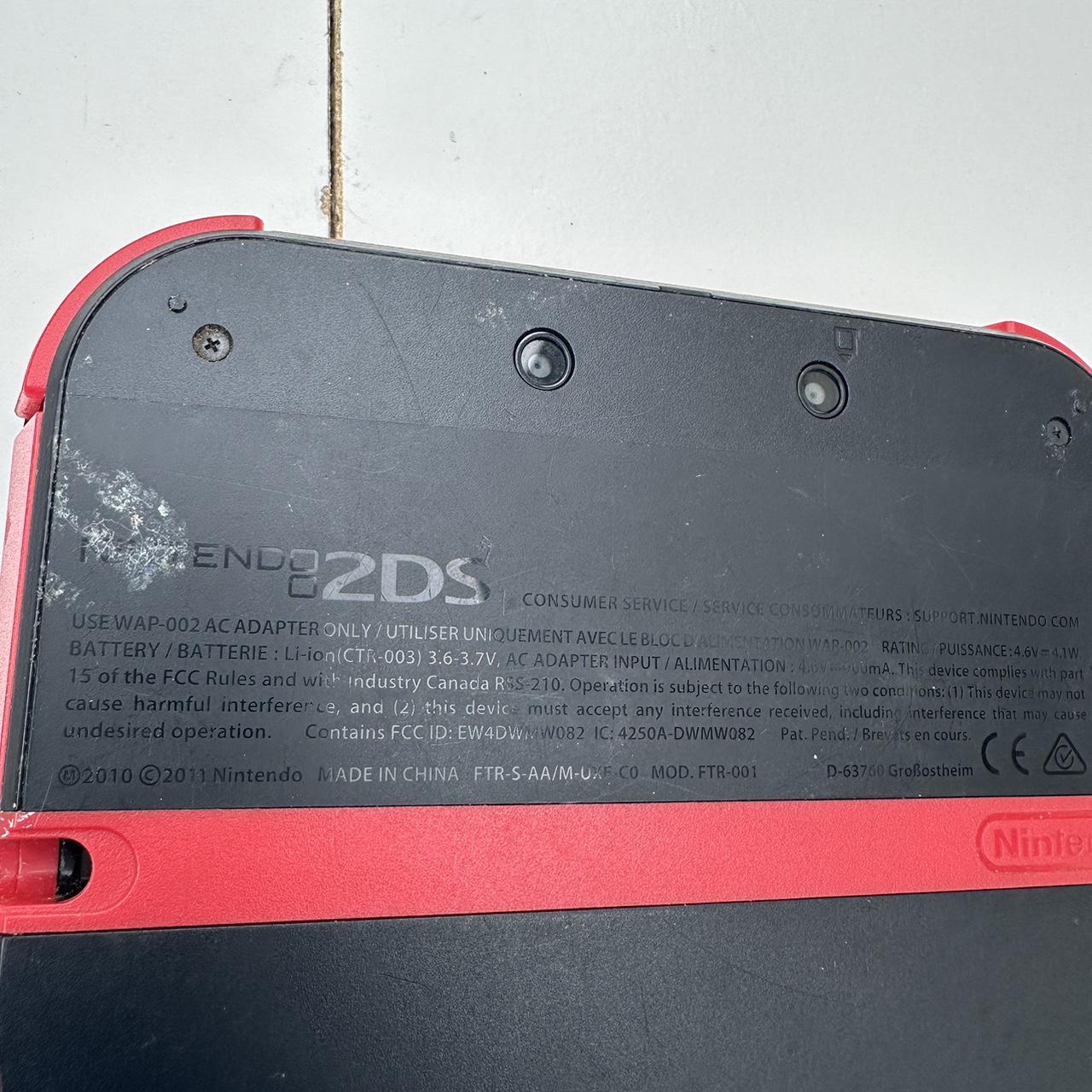 nintendo 2ds red and black - Depop