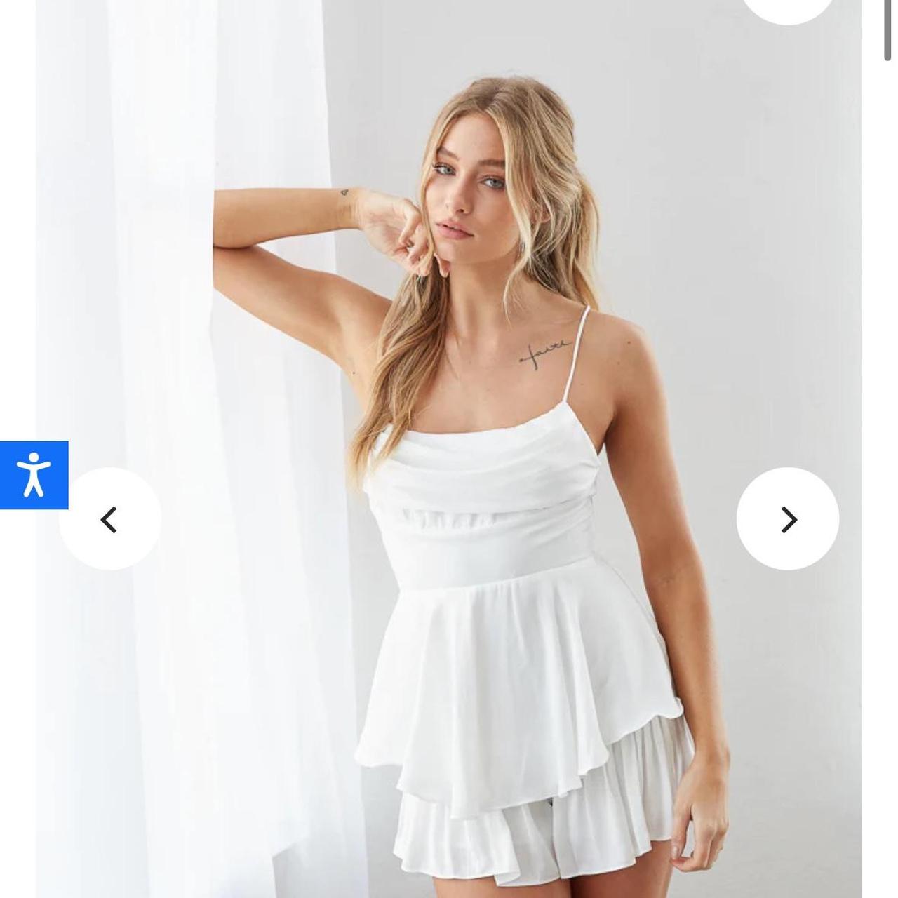 America threads ruffle romper Size large AU... | Depop