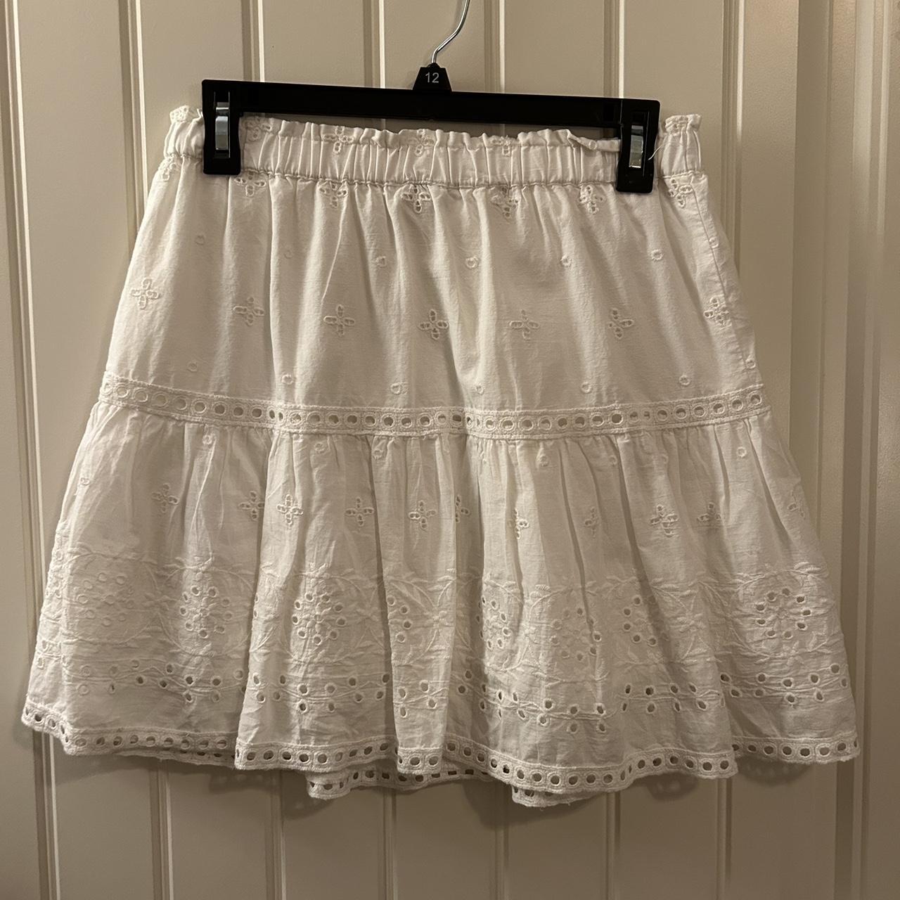 Lace white skirt. Materials: 100% cotton. Brand:... - Depop