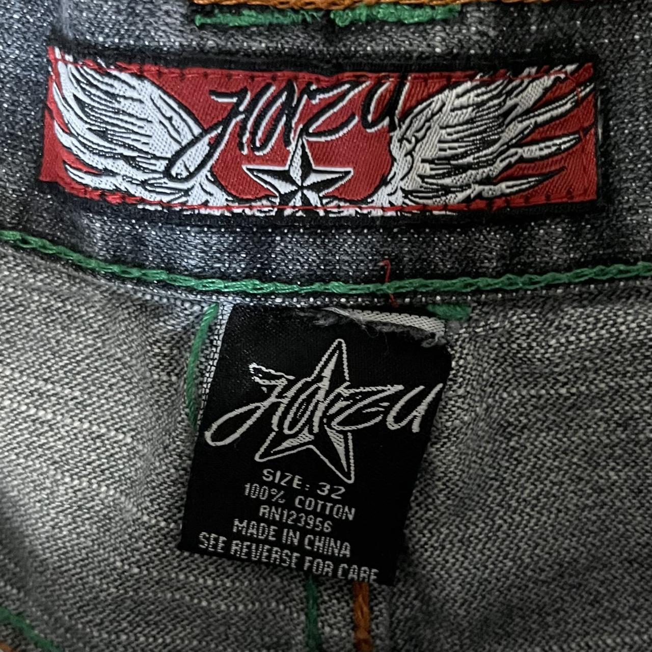 Jinzu Y2K Grey Denim Jean Shorts Size 32 AMAZING... - Depop