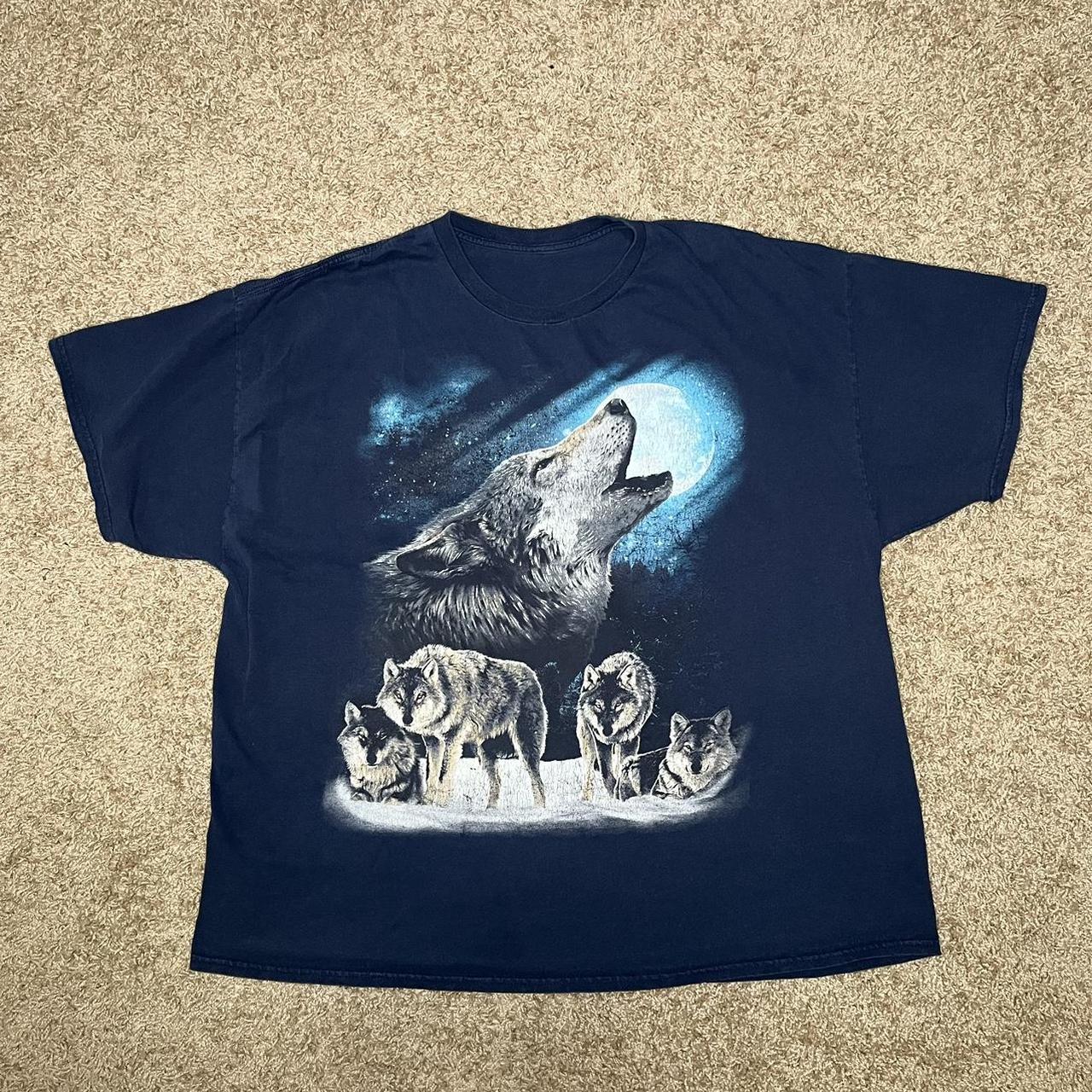 Night Wolves Howling T-Shirt(Tagless) Size 2XL Great... - Depop