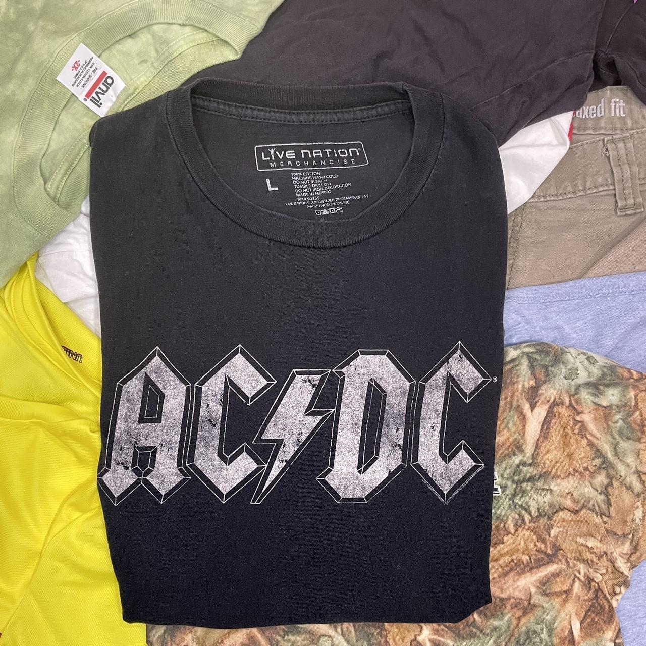 AC/DC Live Nation Merchandise Black Rock Band... - Depop