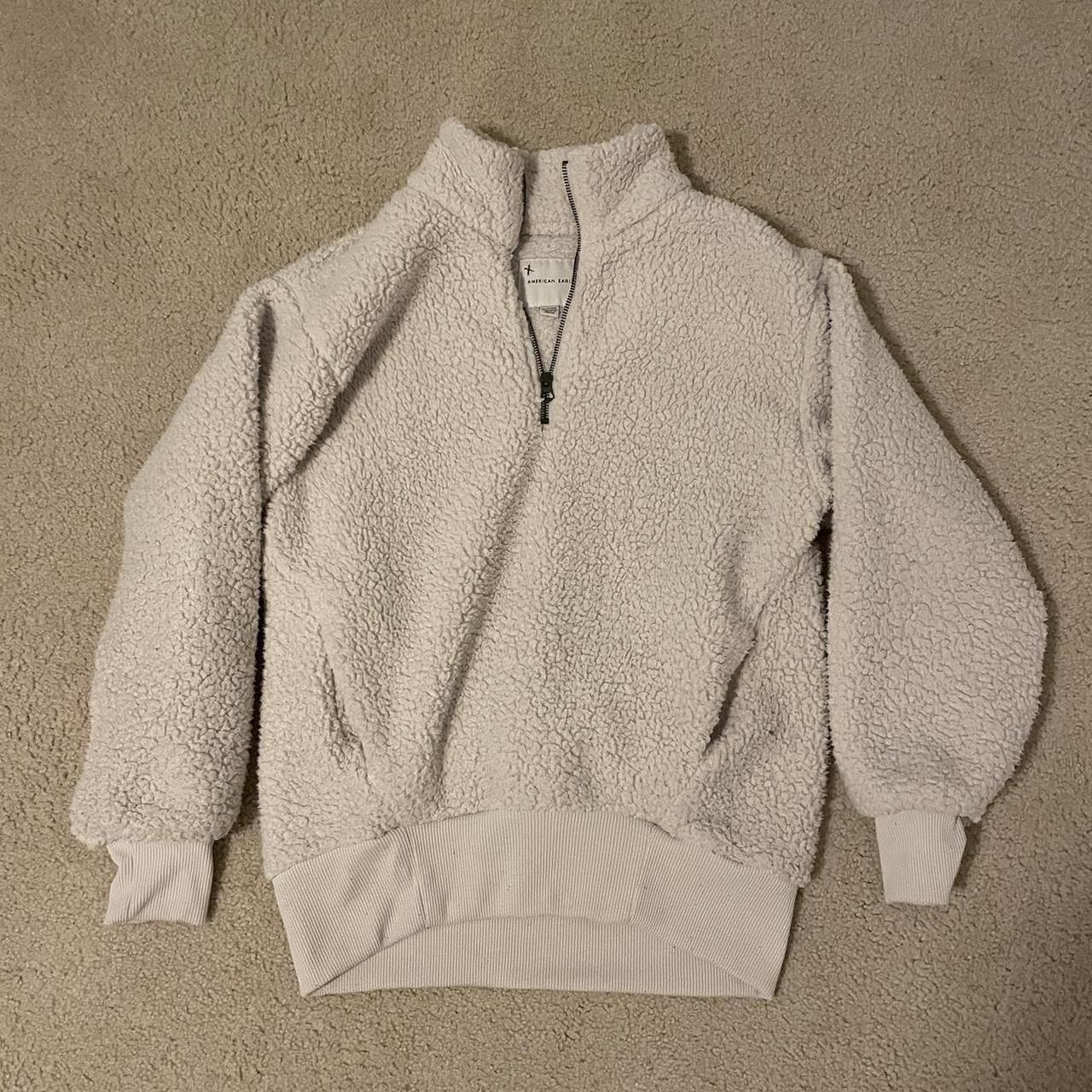 american eagle sherpa quarter zip - Depop