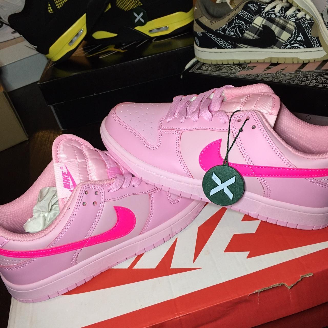 Triple Pink Dunks Women Size 5.5-8 - Depop
