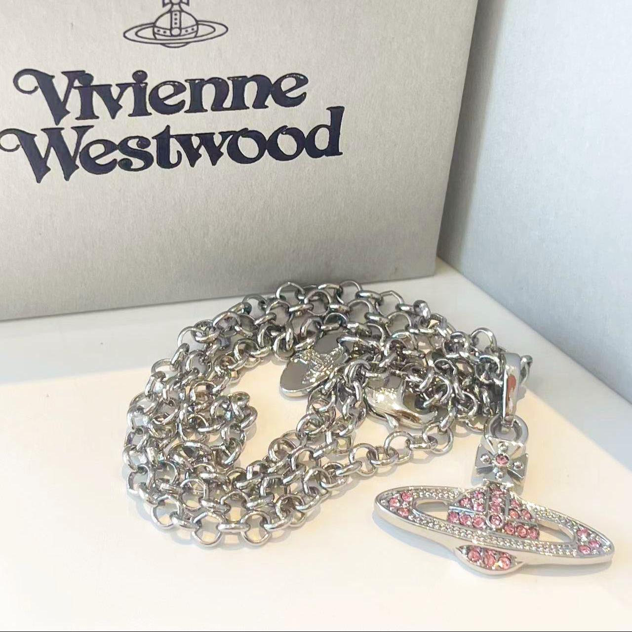 vivienne westwood pink star necklace good... - Depop