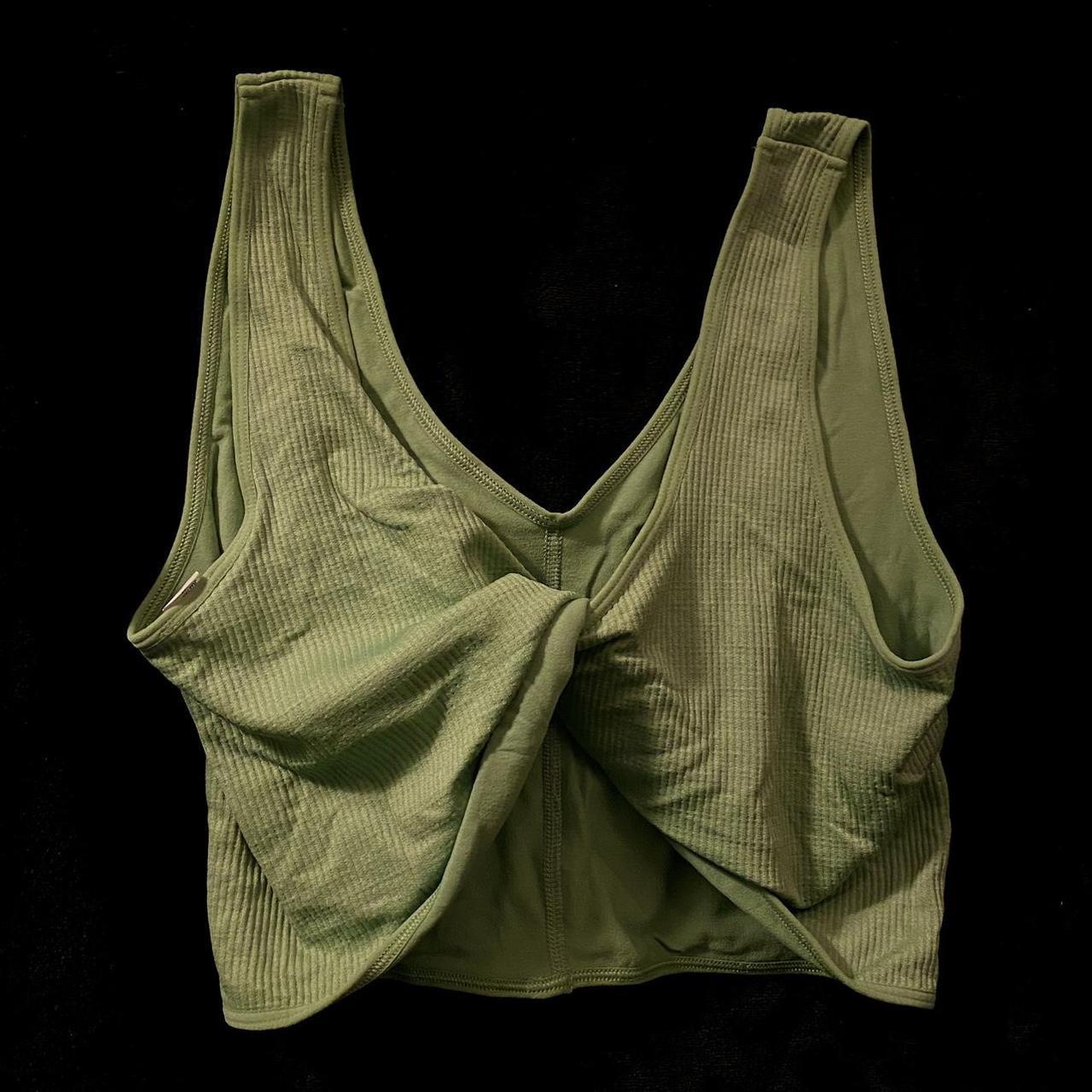 large, green, twisted bra-top, Kohl’s brand never... | Depop