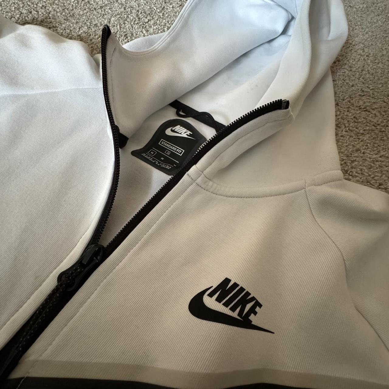 White Nike Sportswear Tech Fleece Zip Up Jacket -... - Depop