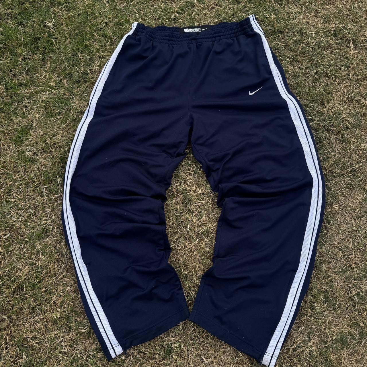 Super Baggy Nike basketball track pants with... - Depop