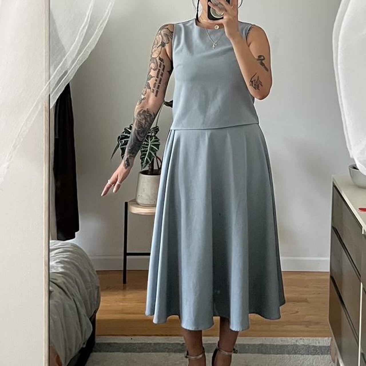 #90s baby blue co-ord suit set size M - gently cared... - Depop