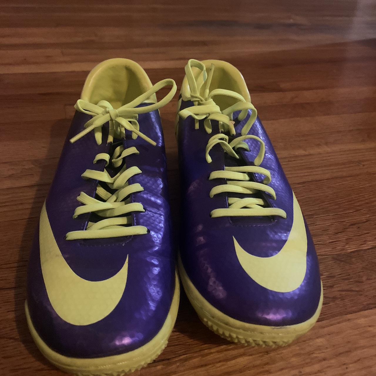 Nike Mercurial Victory IV in Purple/Neon Green TURF... - Depop