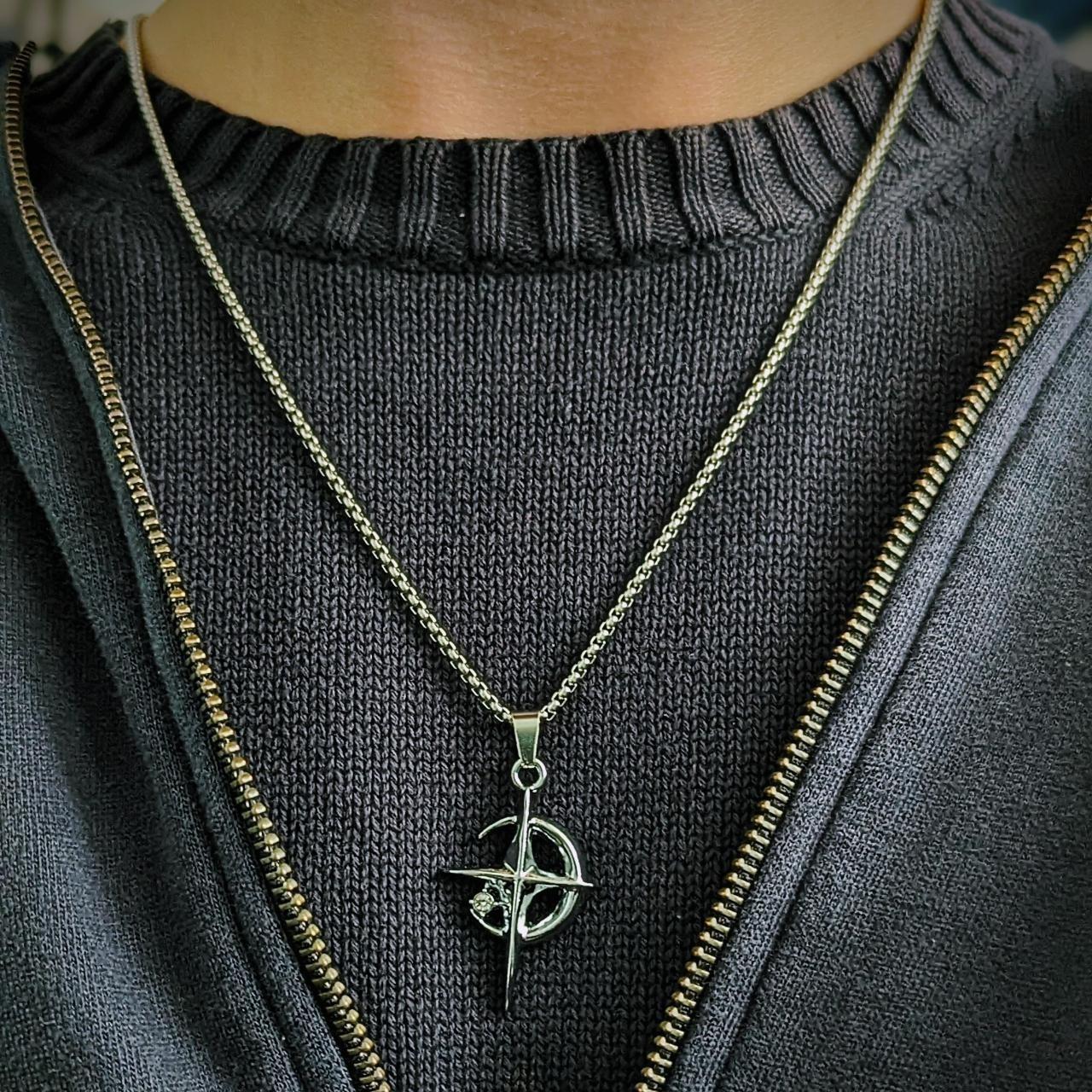 Silver Star Chain Clean silver necklace with star... | Depop