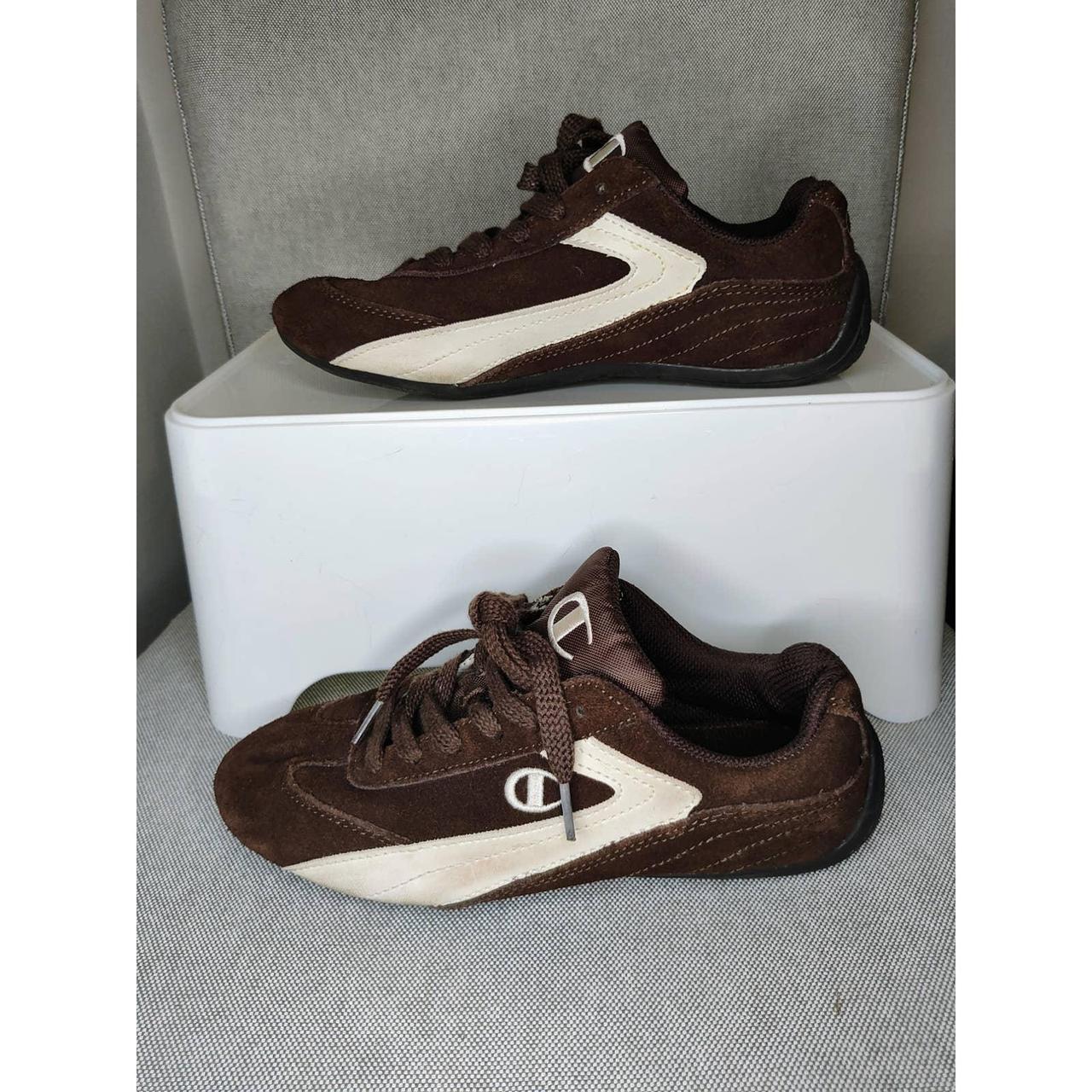 Champion Brown Suede Leather Sneakers Size 5 In ... - Depop